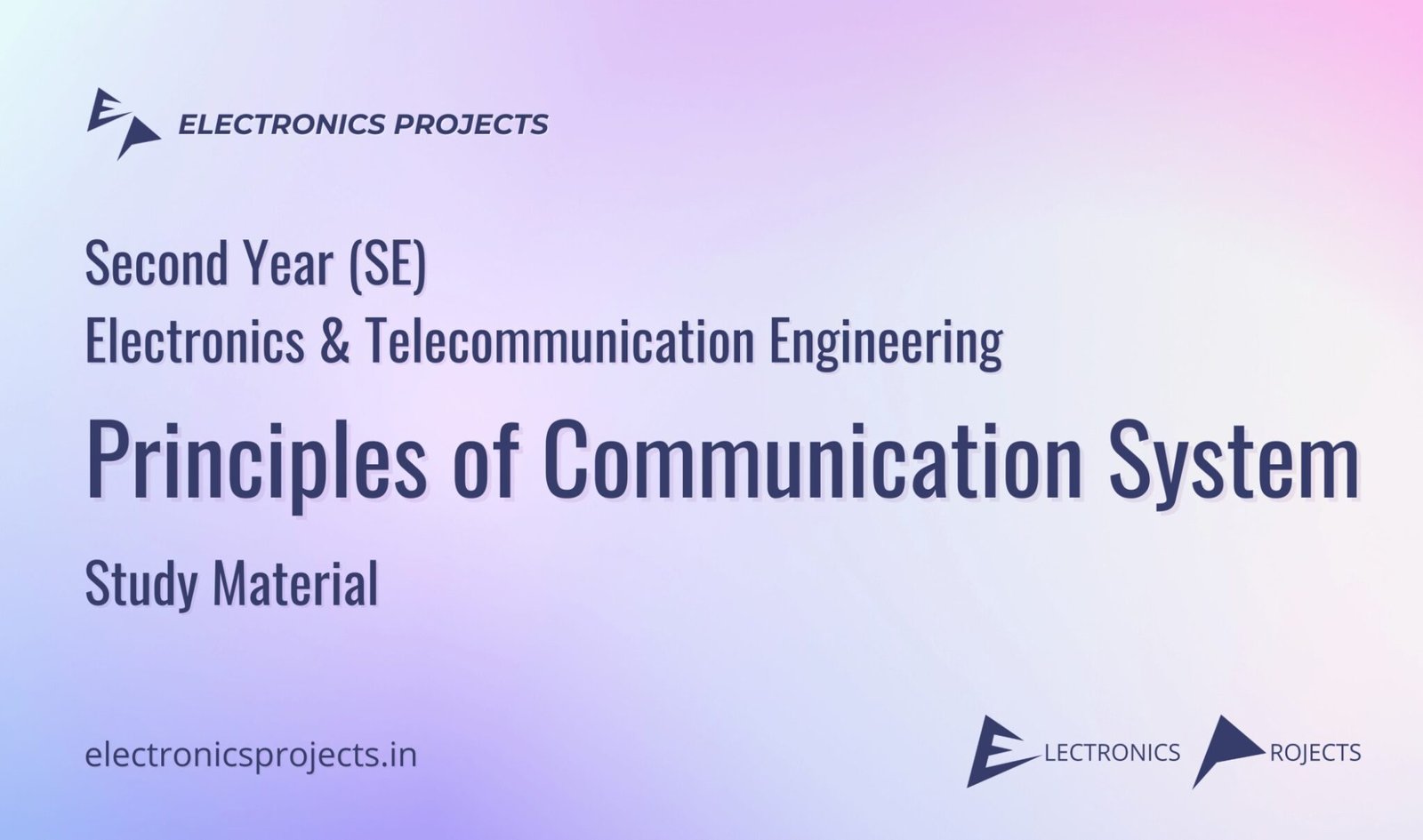 Second Year Engineering SPPU - Electronics Projects